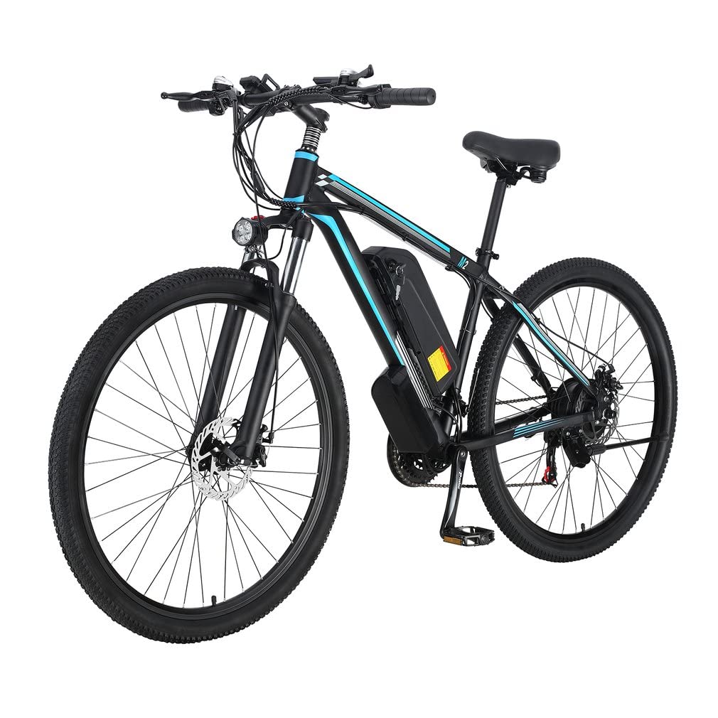 29'' Fat Electric Bike for Adults 48V 500W,dual disc brakes + 21 speed shifting system, LED smart meter, with USB charging phone holder, maximum load 150 kg, suitable for beach snow all terrain road