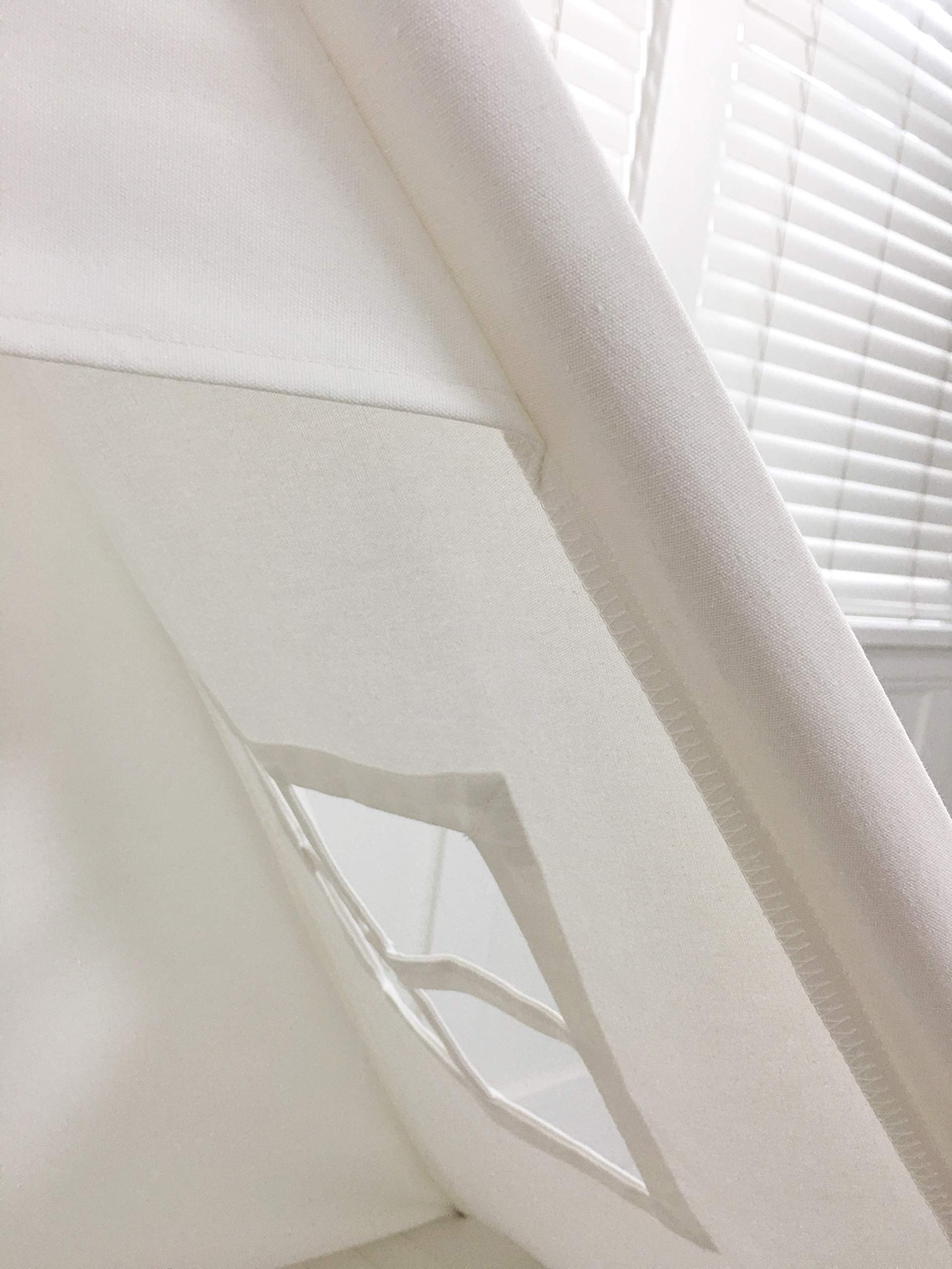 Domestic Objects | Play Tent Bed Canopy | Teepee for Mattress | 100% Cotton Canvas | Premium Quality (Twin/Single No Door) (White)