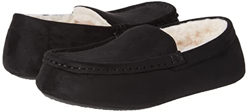 Amazon Essentials Women's Moccasin Slipper, Black, 7