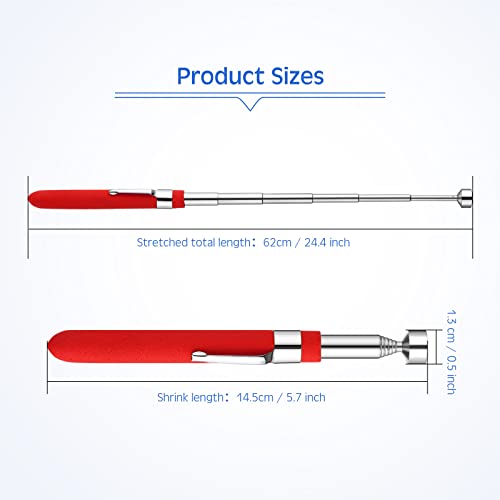 4 Pcs Telescoping Magnet Pickup Tool Extendable Magnetic Sticks Pick up Grab Tool for Men Practical Gifts for Dad, Husband, Father's Day, Valentine's Day, Christmas Gifts(5 lb)