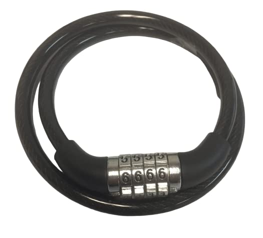 24 inches 4-Digital Bike Bicycle Code Combination Cable Lock Black Color