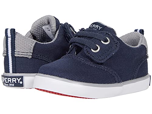 Sperry Kids Footwear Baby Spinnaker Crib Jr Washable Sneaker, Navy, 4 US Unisex Infant