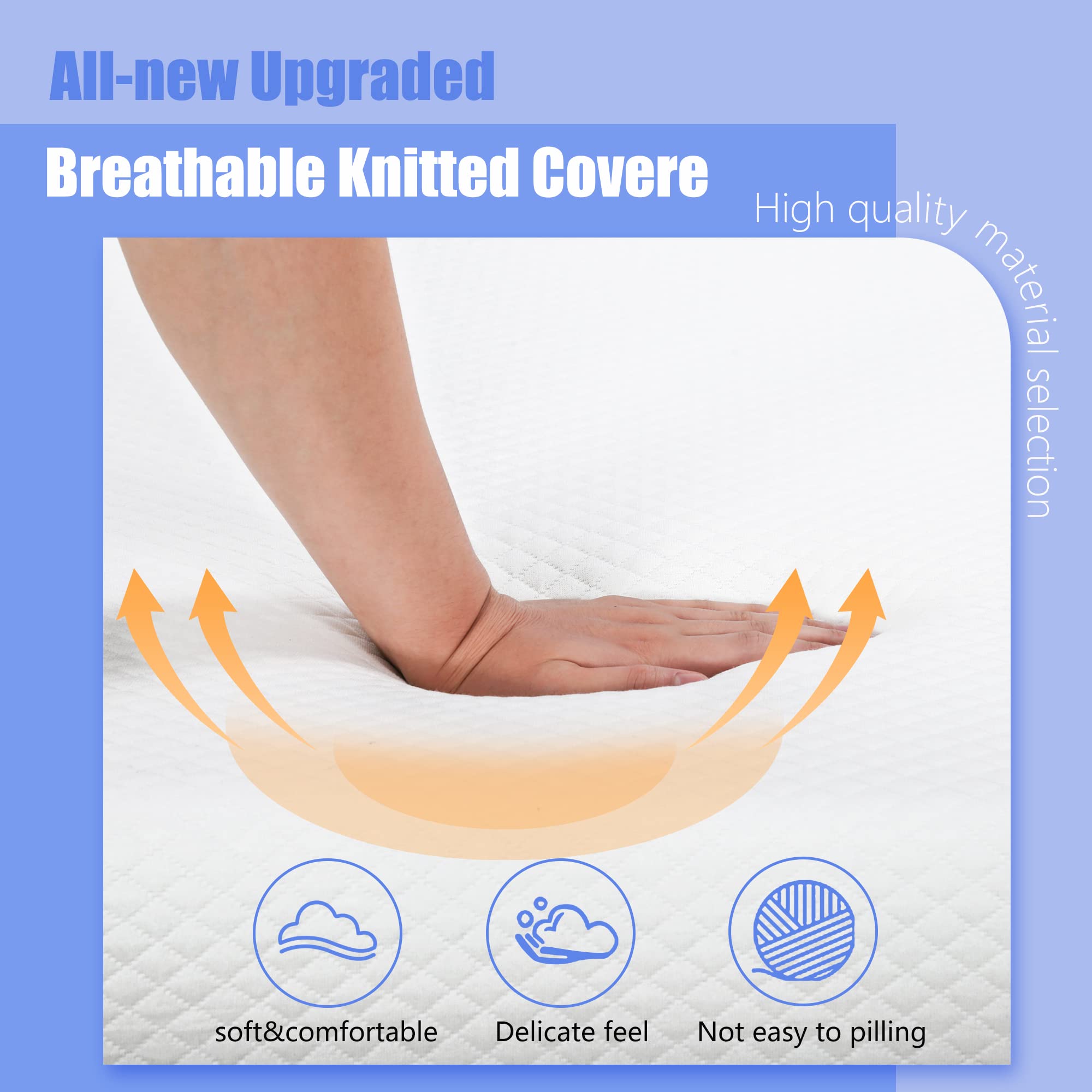 5/6/8/10/12-inch Gel Memory Foam Full Size Mattresses in A Box Full Size Lucid Mattress for Cool Sleep & Pressure Relief Medium Firm Vibe Mattress for Twin Bed,CertiPUR-US Certified,75×54×12,White