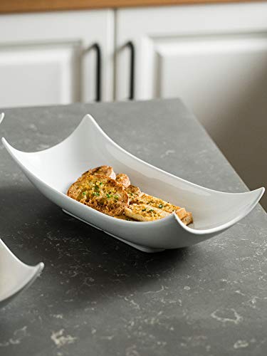 LAUCHUH Decorative Bowl Serving Platter White Serving Dishes Decorative Centerpiece Deep Serving Bowl Serving Dishes and Platters 12-Inch Set of 3