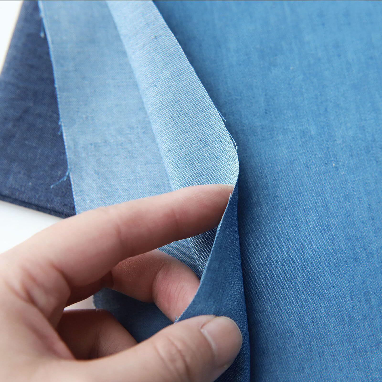 50 Γ 35cm Pre-Cut Lightweight Thin Denim Cotton Fabric, Doll Clothes Fabric, for Doll Jeans Dresses Jackets, Sewing Supplies, in 4 Colors, Pre-Cut to 19.68 Γ 13.77 inches