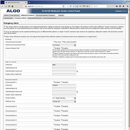 Algo 8138 Multicolor RGB+A LED IP Strobe Light for VoIP Notification & SIP Alerting