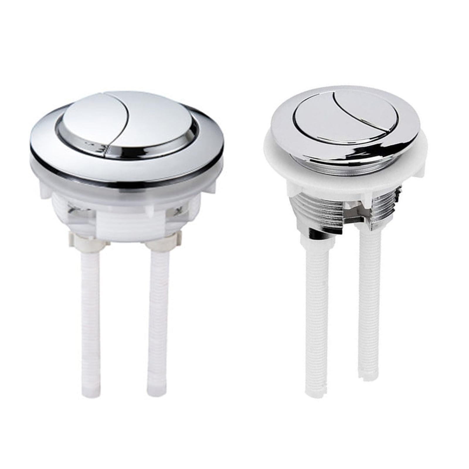 2pcs Round Toilet Tank Flush Button Adjustable Toilet Water Tank Button Double Push Flushing Button Toilet Accessories Toilet Push Button Flush Valves Replacement Kit