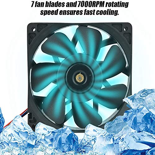 HVVH Dual Ball Bearings High Speed Durable 4 Pin DC 12V 5A 7000 RPM Cooling Fan Brushless Replacement Case Fan for Antminer Bitmain S7 S9 D3 L3 E9 T9 etc All BTC Miner Server (5A 7000RPM)