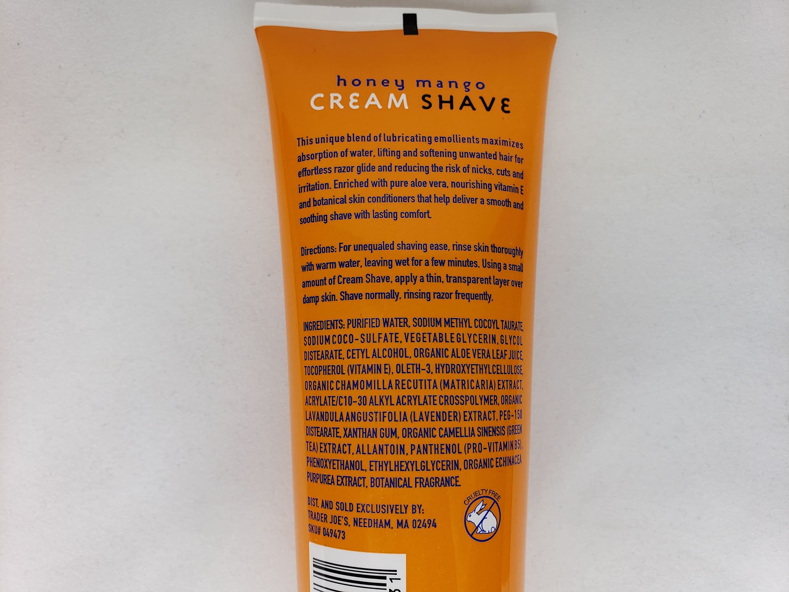 3 (PACK) Trader Joe's Honey Mango Moisturizing Shave Cream with Aloe Vera and Vitamin E for Men and Women