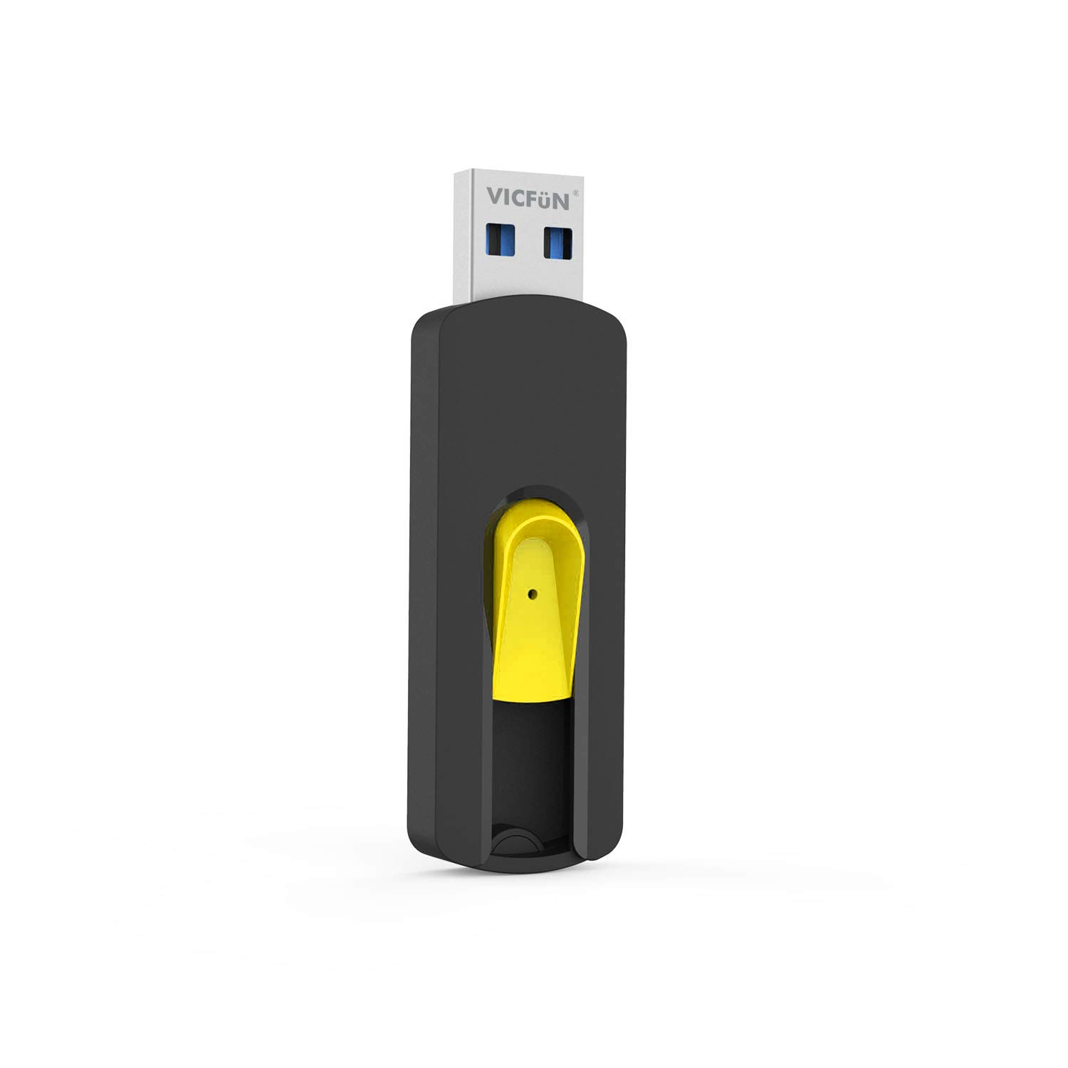 VICFUN 10 Pack 128MB USB Flash Drives USB 2.0 Flash Drive Slide Retractable USB Memory Stick 128MB, Multi-Color Pack