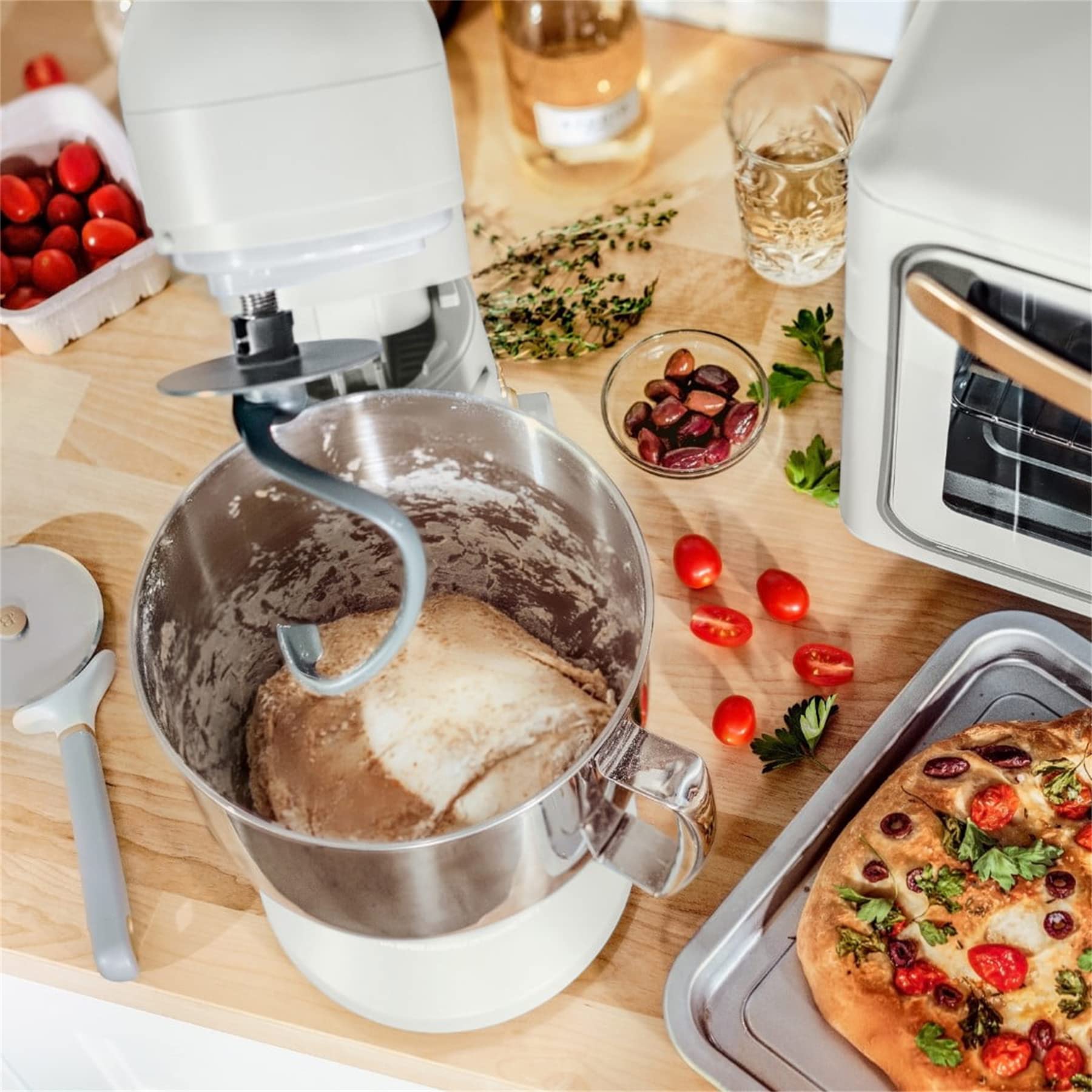 5.3QT Capacity Lightweight & Powerful Tilt-Head Stand Mixer, White Icing by Drew Barrymore