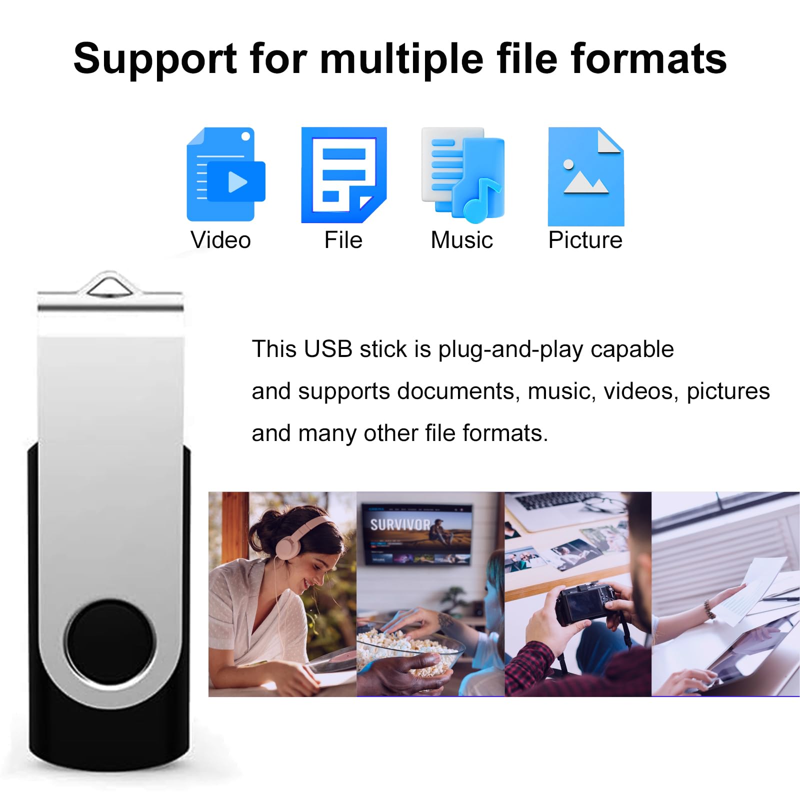 2GB USB Flash Drives 10 Pack 2 GB Thumb Drive TATMOHIK 2.0 USB Drives Bulk 2GB Swivel Design Flash Drive Pack with LED Indicator 2 Gig Jump Drive Pack, USB Stick, Memory Stick, Pen Drive, Mixed Color