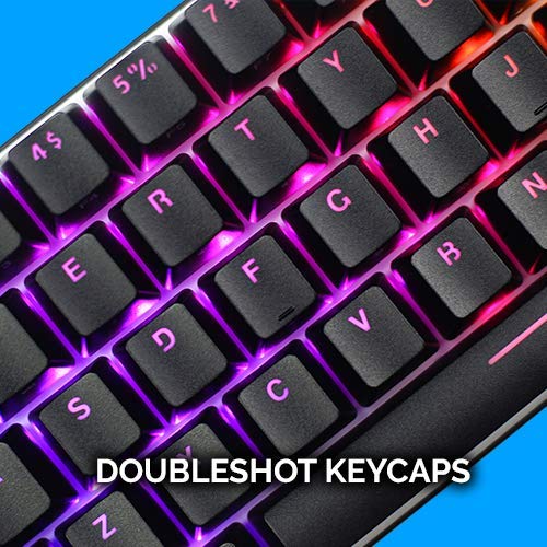 Whirlwind FX Atom 60% Gaming Keyboard: Interactive and Customizable Lighting β Immersive, Reactive RGB Experience (Brown Tactile)