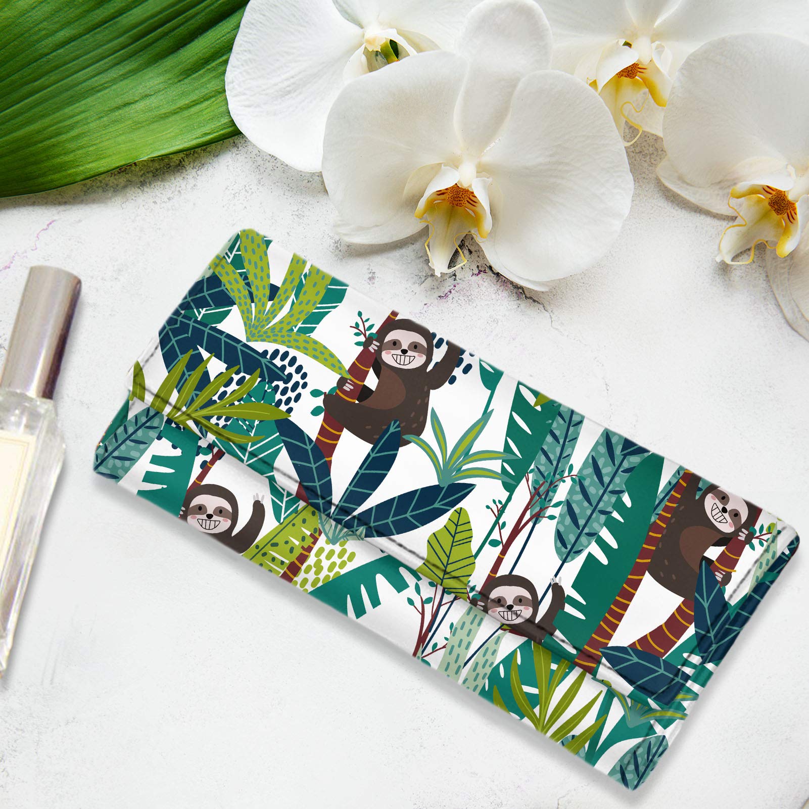 FUIBENG Black White Cow Printed Women Trifold Wallet PU Long Wallets Durable Money Change Purse Card Holder Case for Women Men
