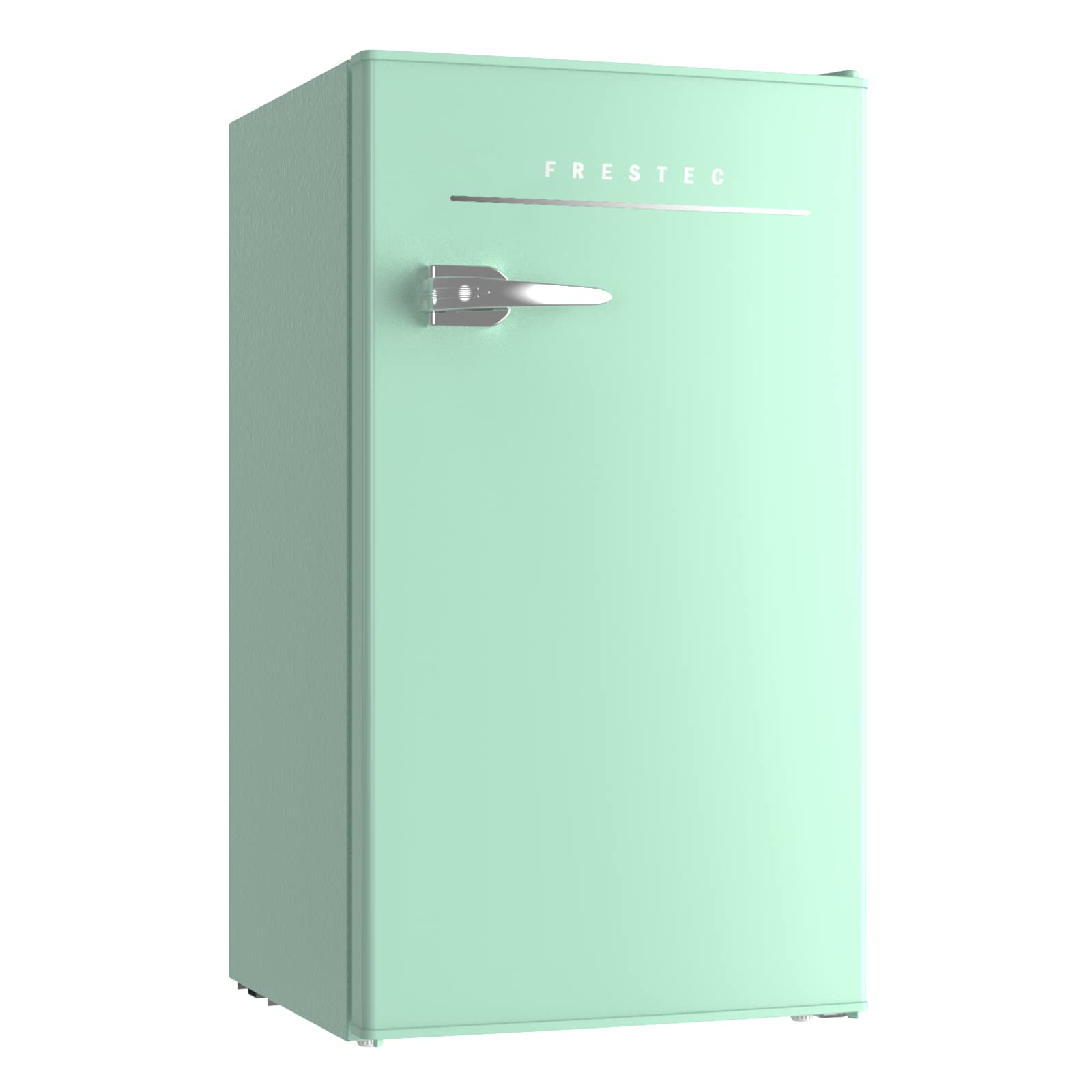 Frestec Mini Fridge with Freezer,Small Refrigerator,Mini Fridge for Bedroom,3.1 Cu Ft Single Door Compact,Energy Saving,Low Noise,Mini Fridge for Office (Retro Green with Handleļ¼