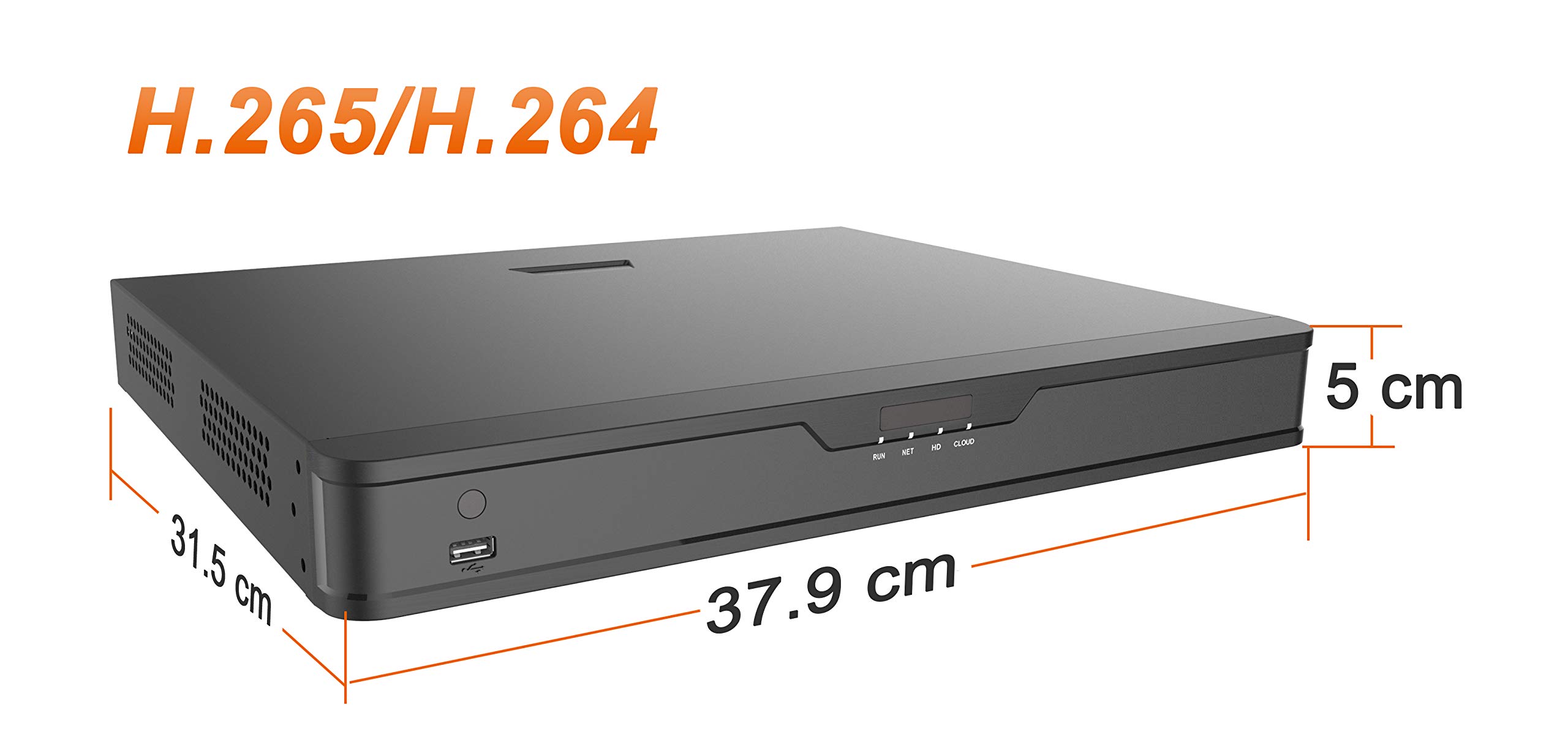 Sinis Security 4K 8 Channel CCTV Security DVR Recorder with 2TB Hard Drive, H.265+ Hybrid 5-in-1 Surveillance DVR, Support 8CH 8MP/15fps Security Analog and 2 IP Cameras for 24/7 Home CCTV System
