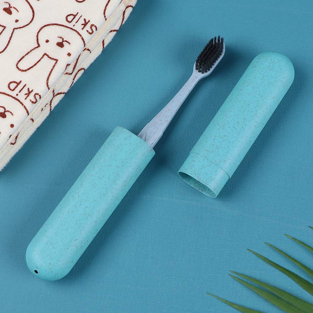 Travel Toothbrush Case Plastic Portable Toothbrush Holder for Travel, Business, Home, Camping, School(2 Pcs, Pink)