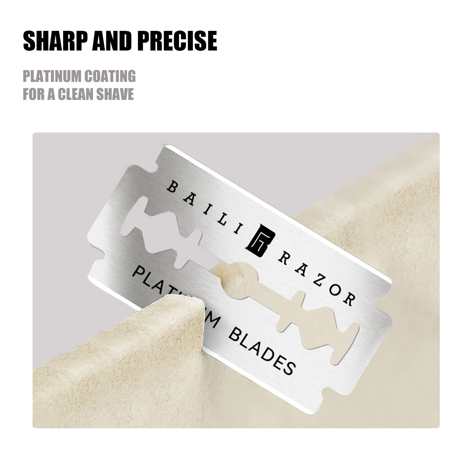 50 Counts Double Edge Safety Razor Blades - Refill for Men's Women's Wet Shaving - Platinum Swedish Stainless Steel, for a Smooth & Close, Precise and Clean Shave
