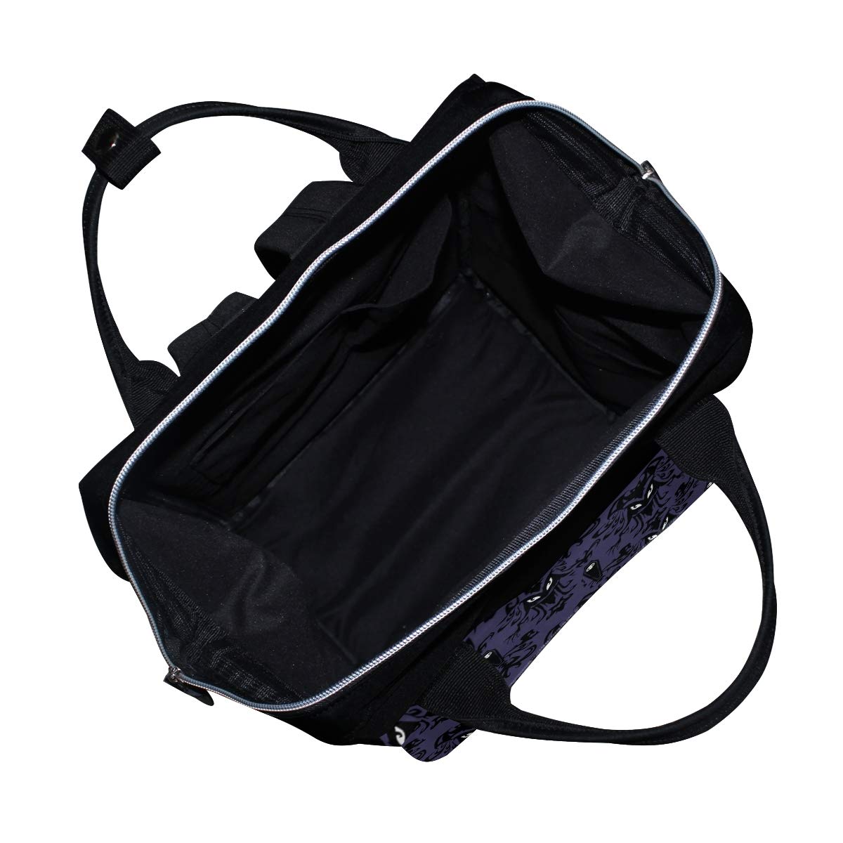 Yonune biikoosii Diaper Bag Backpack with Gothic Halloween Bat Print for Mom/Dad, Wide Open Multi-Function Travel Backpack Nappy Bags