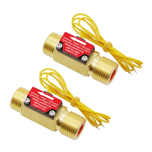 2pcs High Performances DN15 Meter Water Meter 1.5-30L/min Water Liquid Flowmeter Stainless Steel
