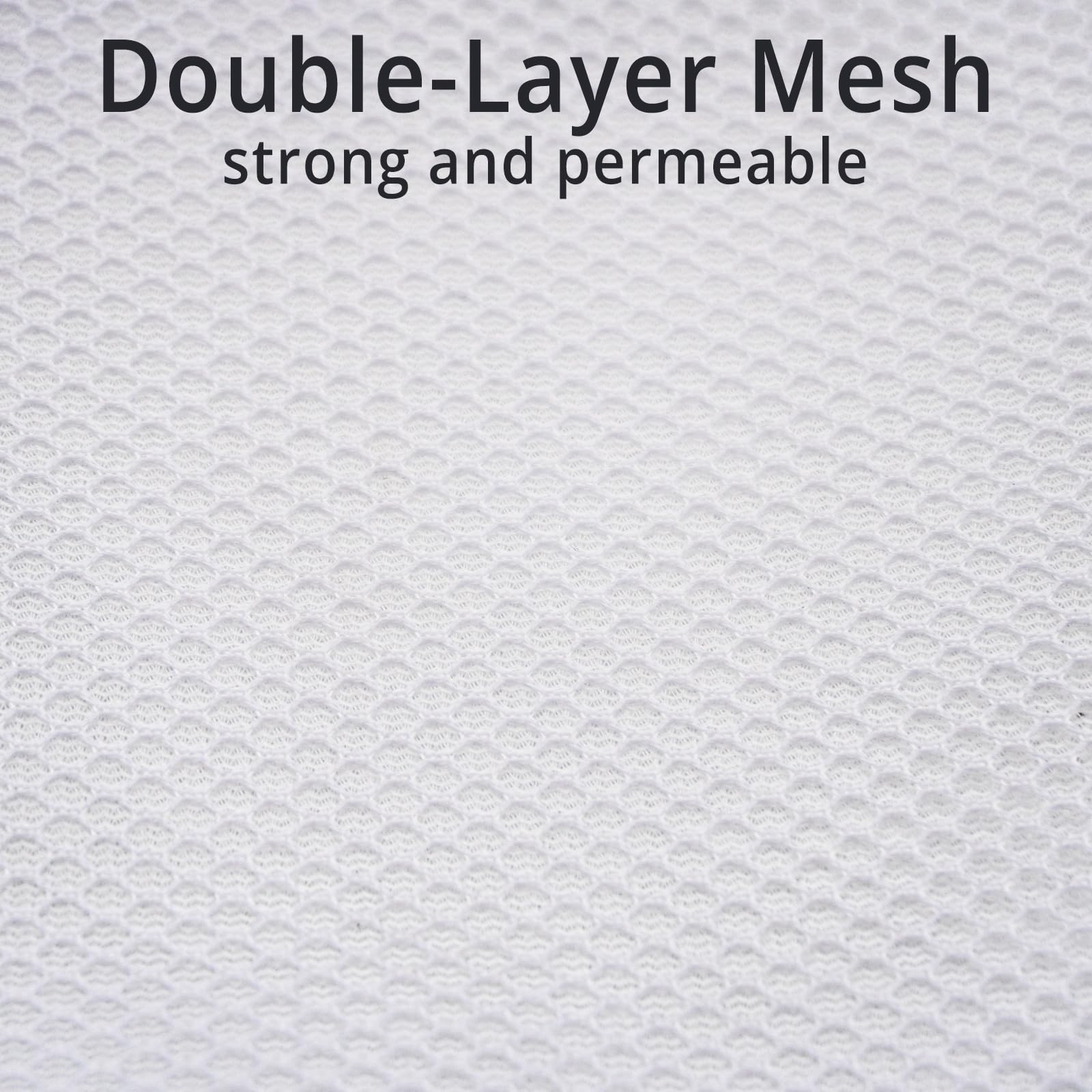 2Pcs Large Shoes Laundry Bags for Washing Machine, Fits Sneaker up to Size 14, Double Layer Mesh 16x14x3 inch Wash Bag with Built-in Divider