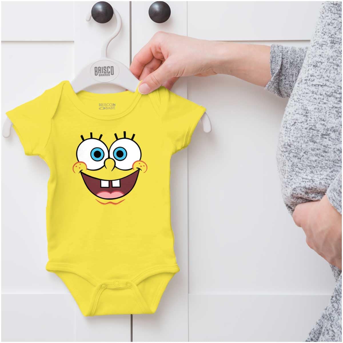Nickelodeon SpongeBob SquarePants Baby Boys Short Sleeve Bodysuit for Infant β Yellow