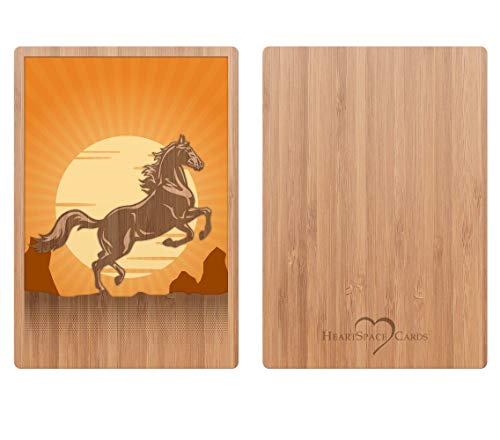 Nature Greeting Card by HeartSpace, Wild Horse Design | For Any Occasion, Made From Sustainable Bamboo