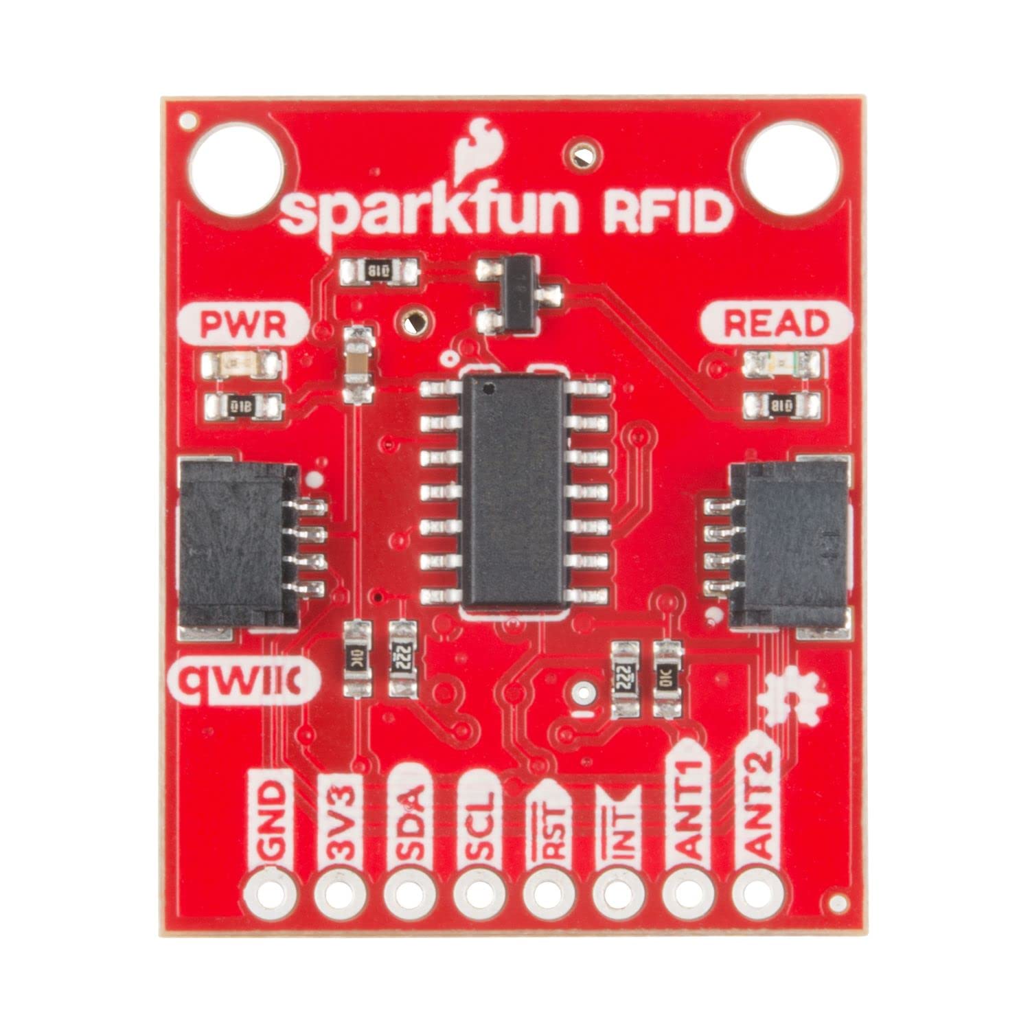 SparkFun RFID Qwiic Reader-Pairs with The ID-LA modules: ID-3LA, The ID-12LA, or The ID-20LA, and utilizes 125kHz RFID Chips Includes Read LED & Buzzer No Soldering Required