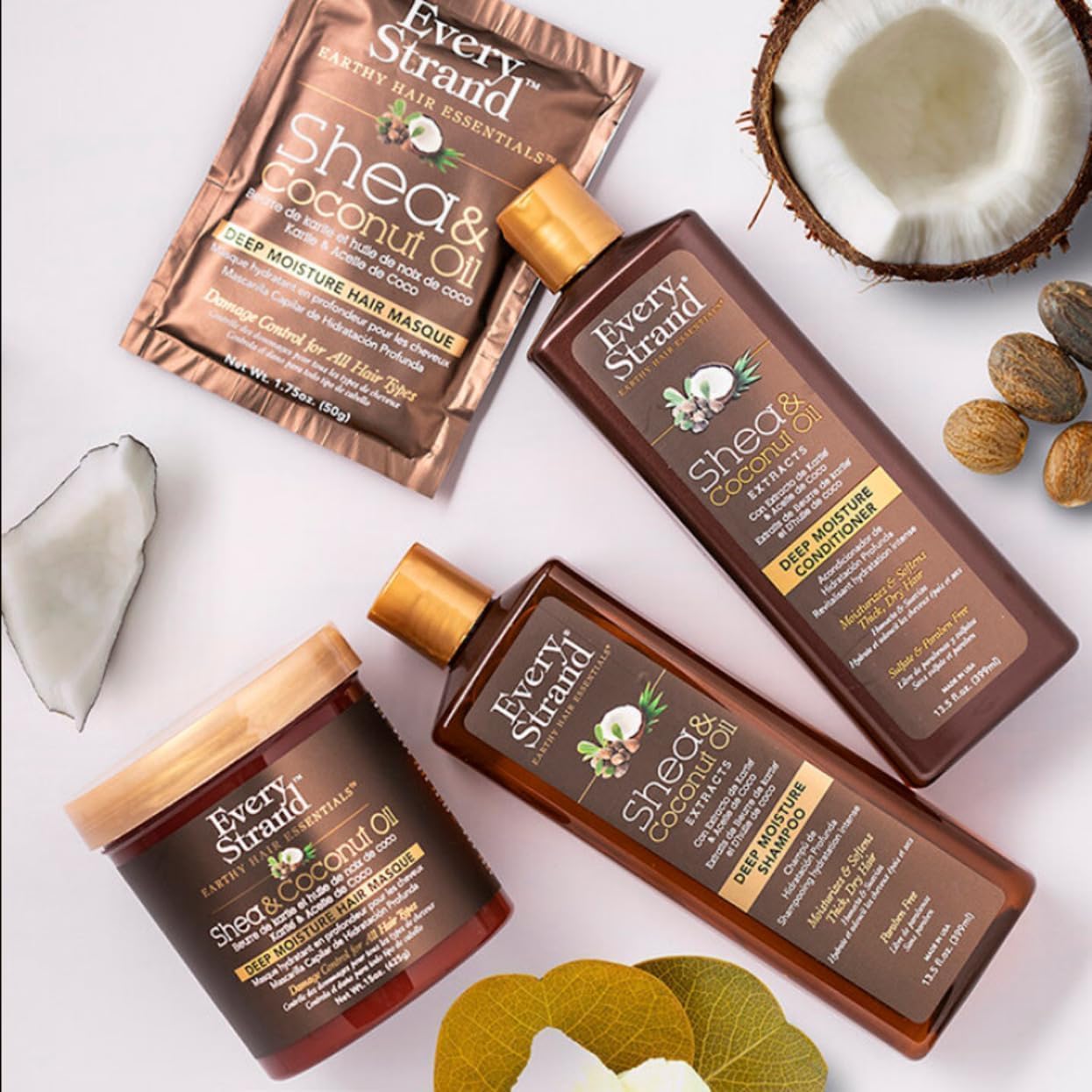 Every Strand Shea & Coconut Oil Deep Moisture Shampoo, 13.5 Oz