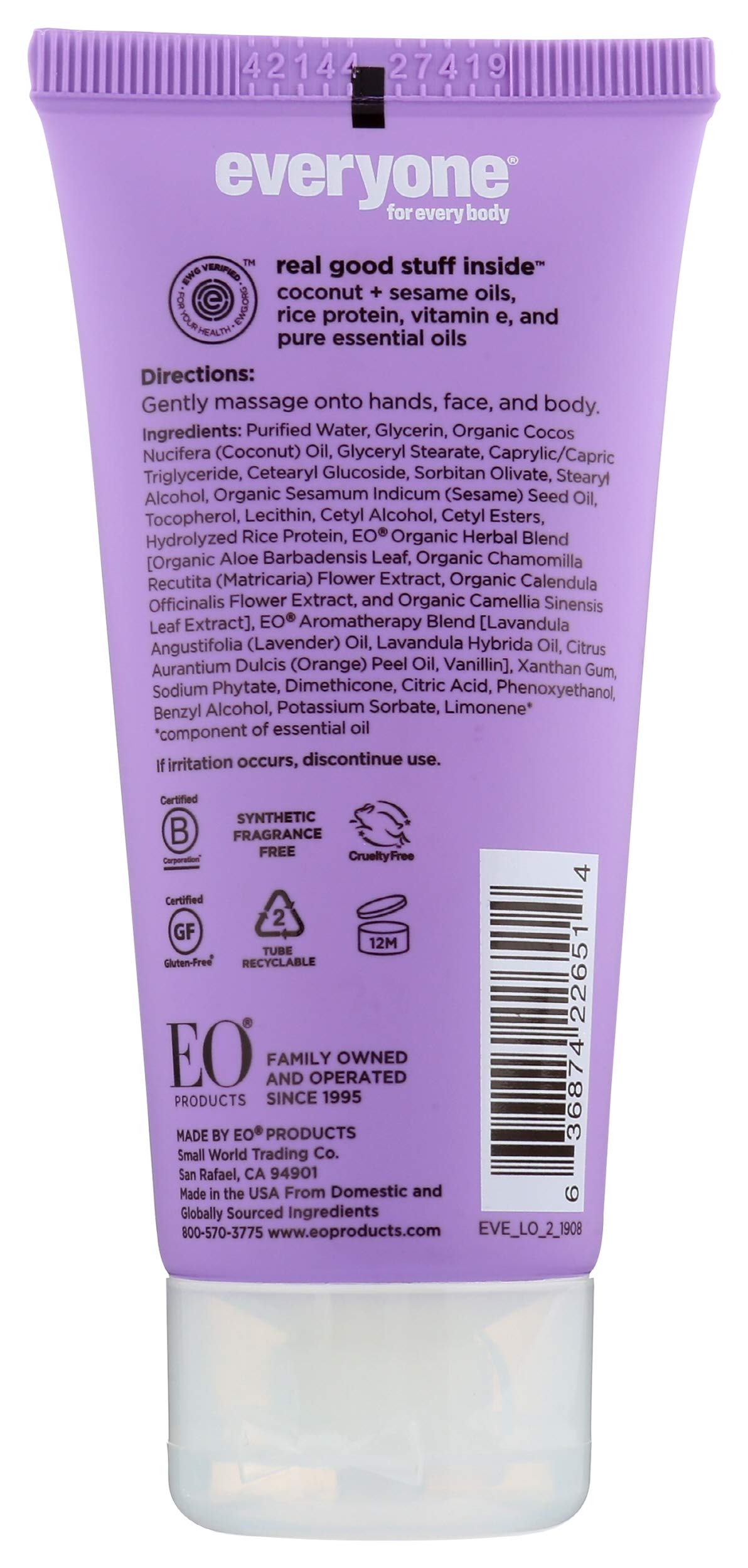 Everyone for Every Body Nourishing Lotion Travel Size: Vanilla and Lavender, 2 Ounce