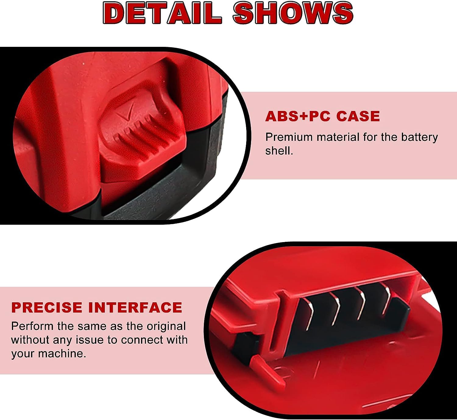 2Packs 3.0Ah 18 Volt PC18BLX Replacement Battery for Porter Cable 18V Battery PC18BLEX PC18BL PC18B PC18B-2 PCC489N PCXMVC Compatible with Porter Cable 18 Volt Cordless Power Tools Batteries Lithium