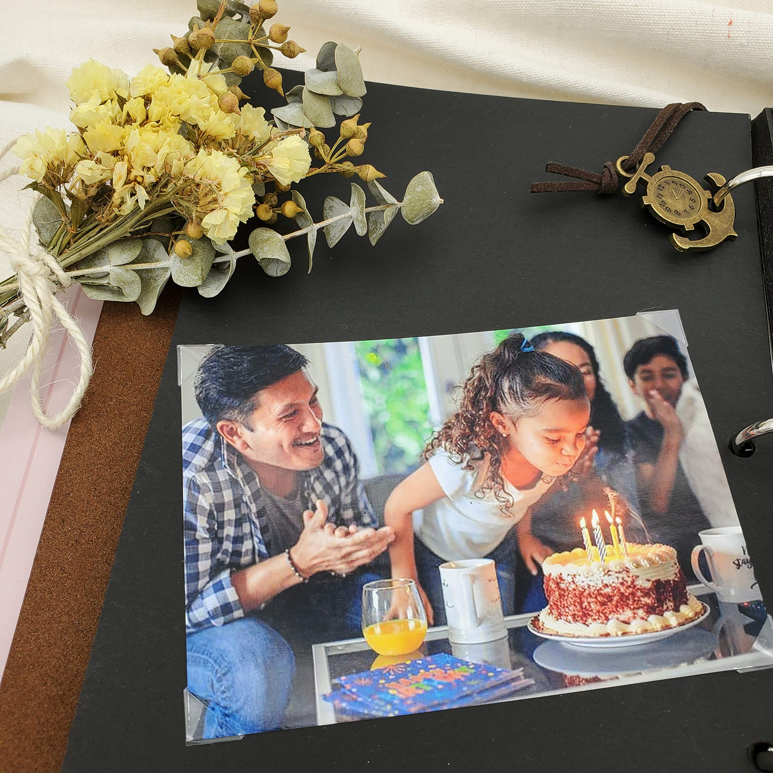 Photo Corners 3 Pack 1200 Pcs Clear Self-Adhesive Picture Mounting Corner Stickers for DIY Scrapbook, Album, Journal, 400 Pcs/Pack, 3 Pack.