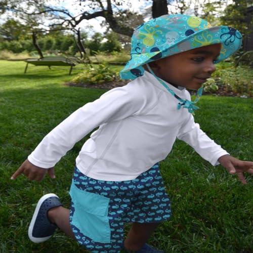 i play. by green sprouts Baby Long Sleeve Rashguard | All-Day UPF 50+ Sun Protection—Wet or Dry, Navy, 18mo
