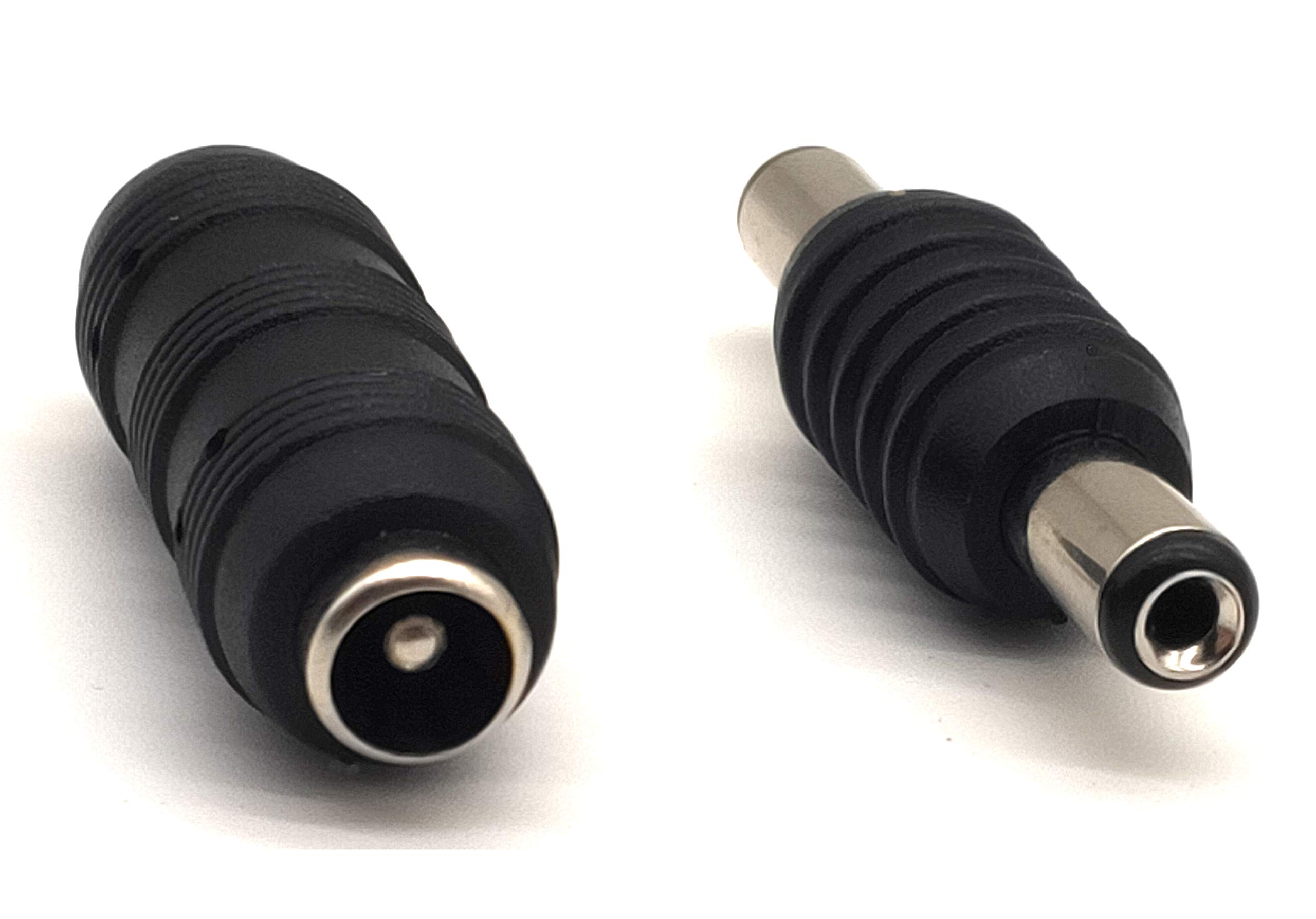 Traovien 5.5mm X 2.1mm DC Power Adapter, (2 Pairs) DC Power 5.5mm x 2.1mm Female to Female Coupler, Male to Male Coupler LED/CCTV Camera