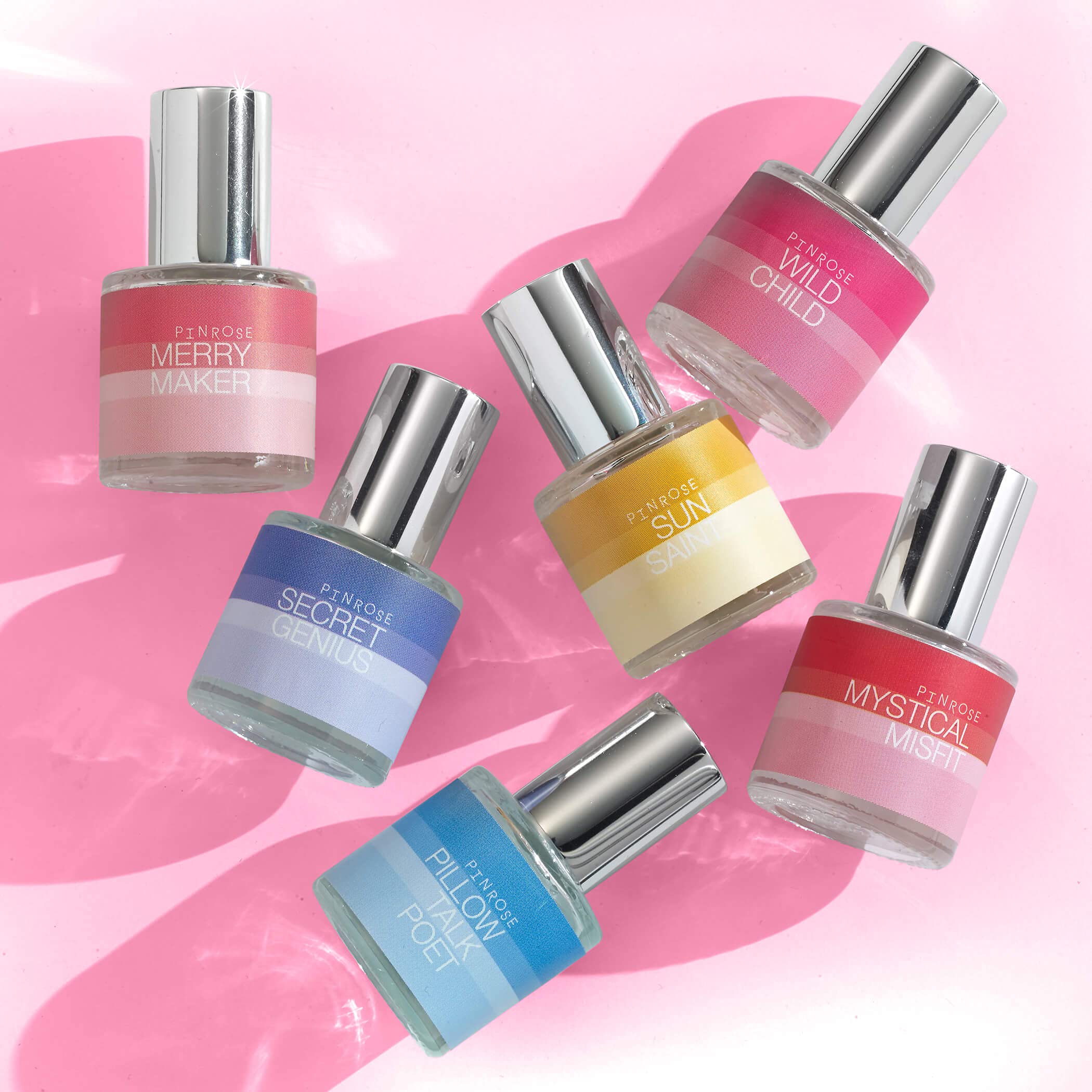 PINROSE Perfume Petite Perfume Palette Sample Set for Women - Clean, Vegan, Cruelty-free and Hypoallergenic Scents with Essential Oils - Six 1.5ml Eau de Parfum Sprays