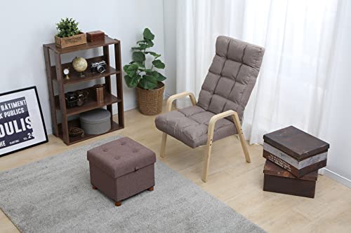 IRIS USA 3 Tier Height Adjustable Wooden Bookshelf, Simple Wide Bookcase, Natural Shelving, Dark Oak