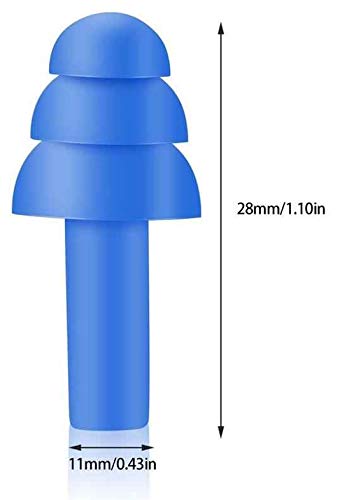50 Pair Soft Silicone Reusable Washable Ear Plugs for Sleeping Swimming Noise Hearing Protection Earplugs Music Concerts Construction Shooting Hunting Motor Sports