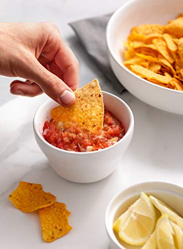 LE TAUCI Small Bowls Dessert Bowls Chili Bowls 8 Ounce Bouillon Cups for Dessert Soup Dipping Sauce Coffee Cupping - Set of 6, White