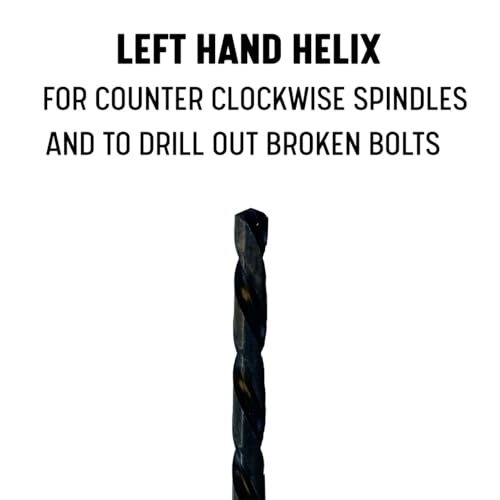 Drill America - DWDLH1/16P12 1/16" High Speed Steel Left Hand Drill Bit (Pack of 12), DWDLH Series