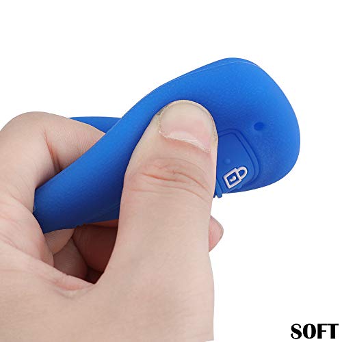 4 Buttons Silicone Case Protector Key Fob Cover Smart Car Remote Holder for Hyundai Elantra Sonata Tucson I40 IX35 I45 SMART Key (NOT FLIP KEY) … (1Pcs Black 1Pcs Rose)