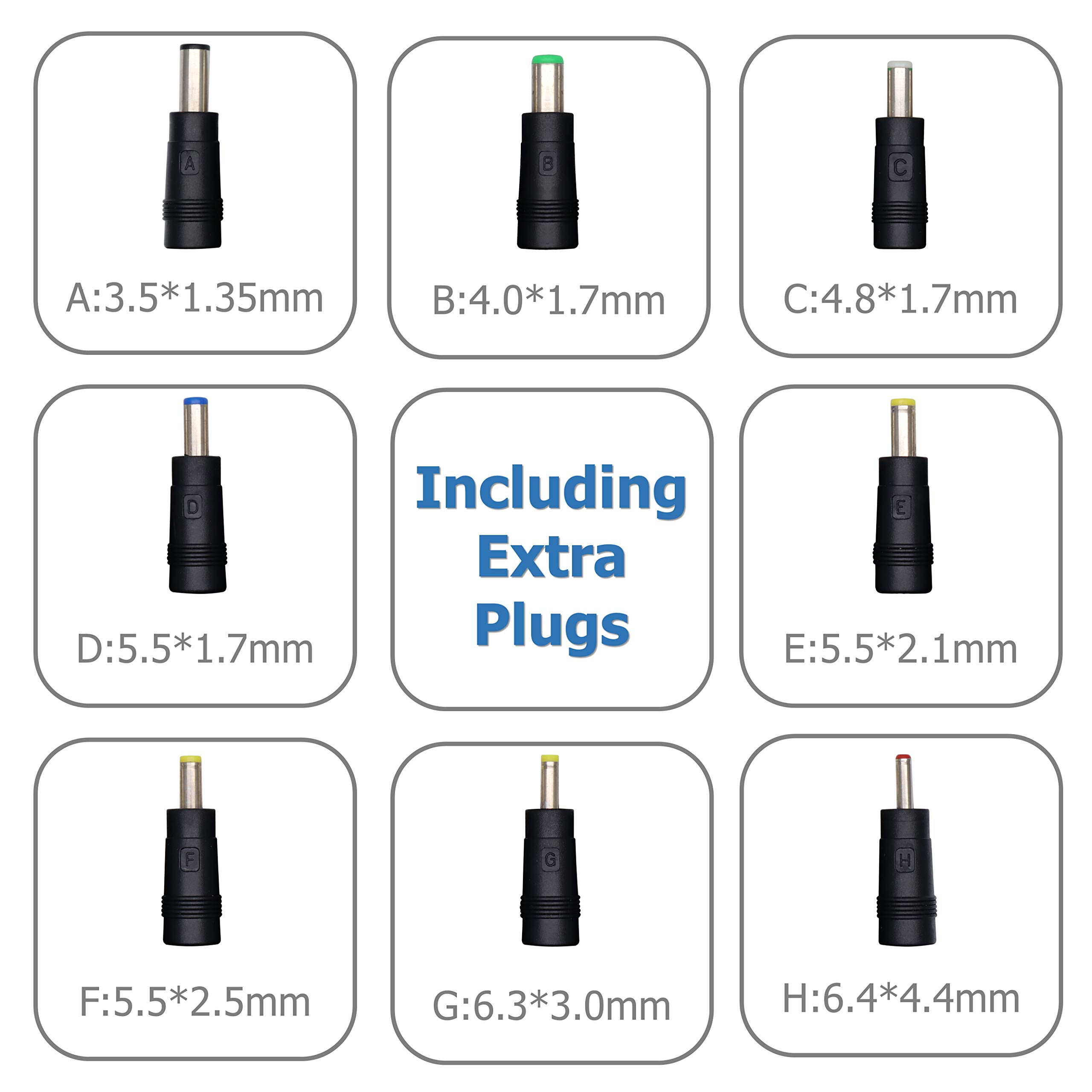 Excelity AC to DC 15V/2A Wall Charger Power Supply Adapter with 5.5 x 2.1mm Tips
