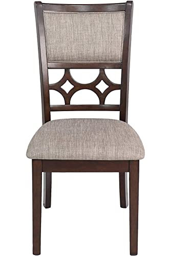 New Classic Furniture Mitchell 5-Piece Dining Set with 1 Table and 4 Chairs, Brown Cherry