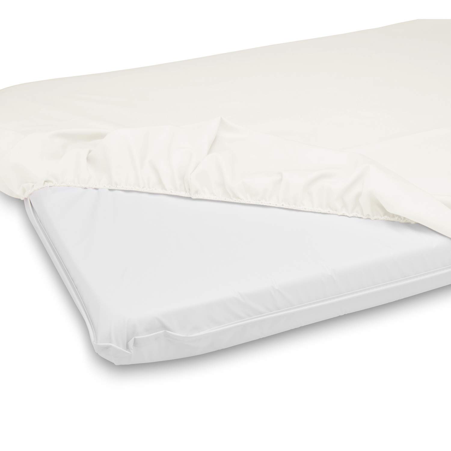 Cradle Mattress and Sheet Combo,Color: Ecru, 18x36