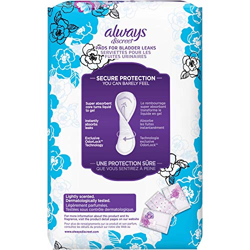 Always Discreet, Incontinence Pads, Light, 30 Pads each