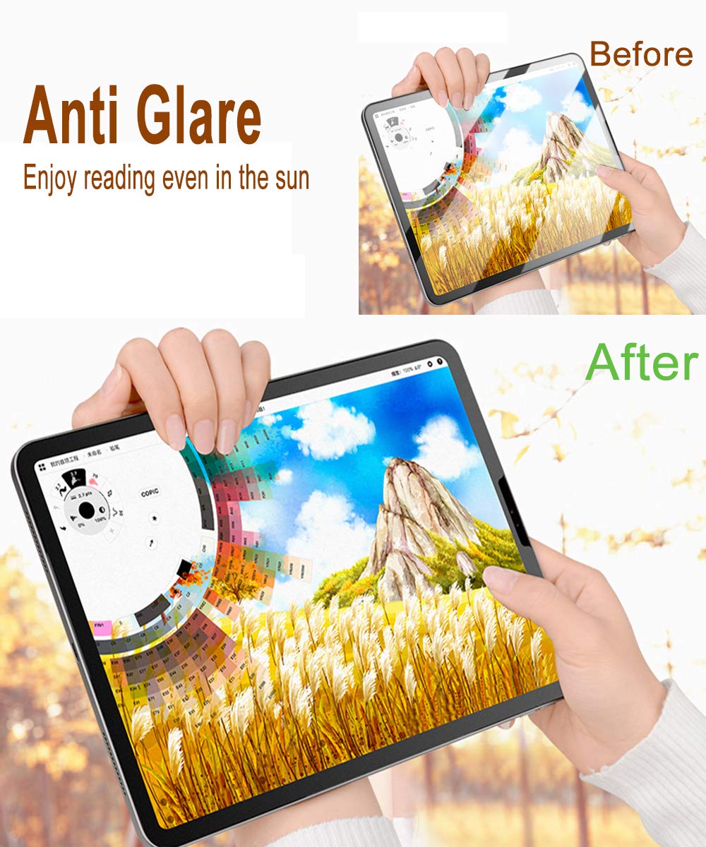 2PCS Anti Glare Screen Protector Compatible with iPad Pro 11",High Touch Sensitivity Screen PET Matte Film Compatible with i Pad 11 Inches 2018/2019 Release