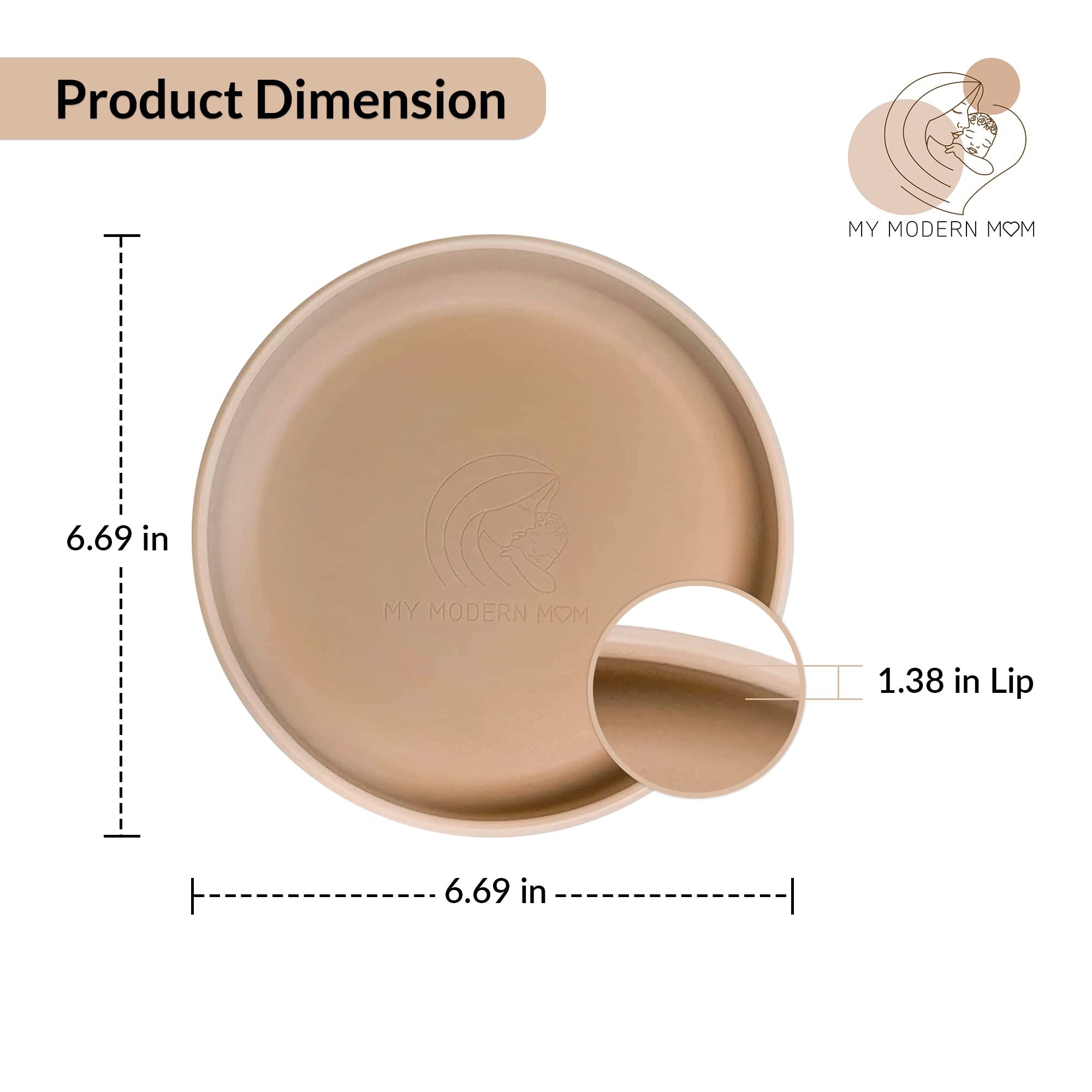 3 Pack Suction Plates for Baby and Toddlers – Extra Strong Silicone Suction Base (No Lids), Food Grade Silicone, Raised Edges, Dishwasher and Microwave Safe
