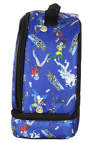 INTIMO Beyblade Burst Spinner Top Anime Characters Dual Compartment Insulated Lunch Box Bag Tote
