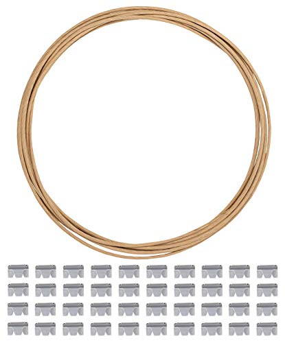 House2Home Upholstery Stay Wire for Sofa Furniture Springs, 20ft with 40 Clips, 16 Gauge, Includes Instructions