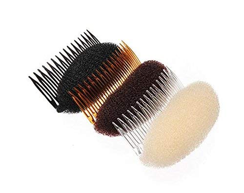 2Pcs Charming Bump It Up Volume Inserts Hair Comb Do Beehive Hair Stick Bun Maker Tool Hair Base Styling Accessories for Women Lady Girl (Beige)