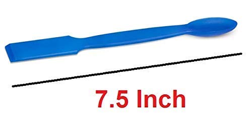 Plastic Spatula for Lab One Side Spoon and One Side Flat, Pack of 12, 200 MM